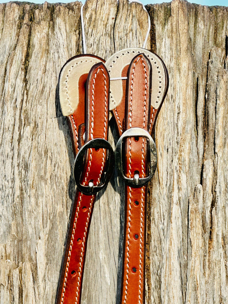 Argentine Leather Spur Straps With Rawhide Edging – Dustybutts Australia