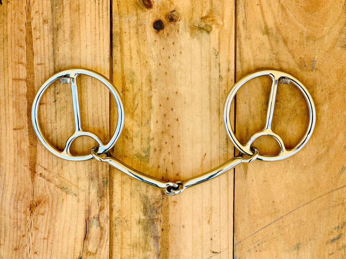 Locked Snaffle Bit // Two Piece Smooth - Dustybutts Australia