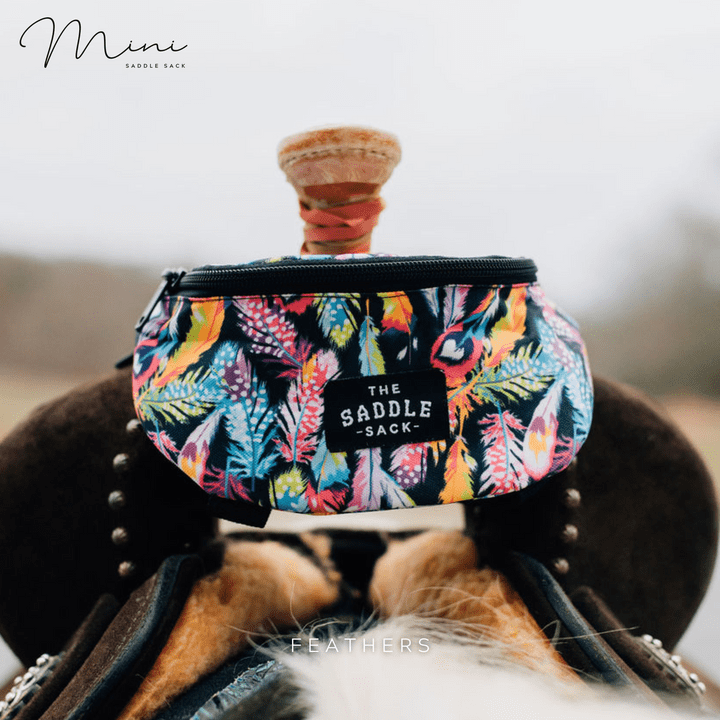 Horse Bum Bag - The Saddle Sack Mini - Feathers – Dustybutts Australia